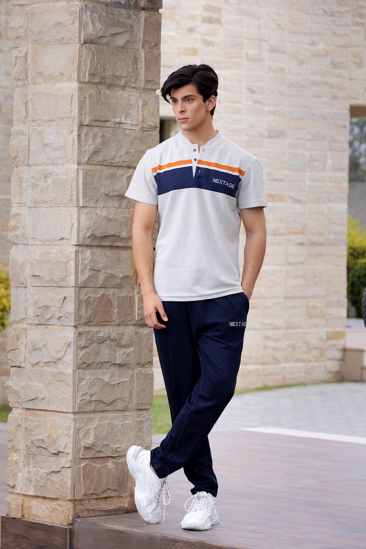 NEXTAGE BLUE POLO TRACKSUIT - Men Polo Tracksuit in Pakistan - NextAge