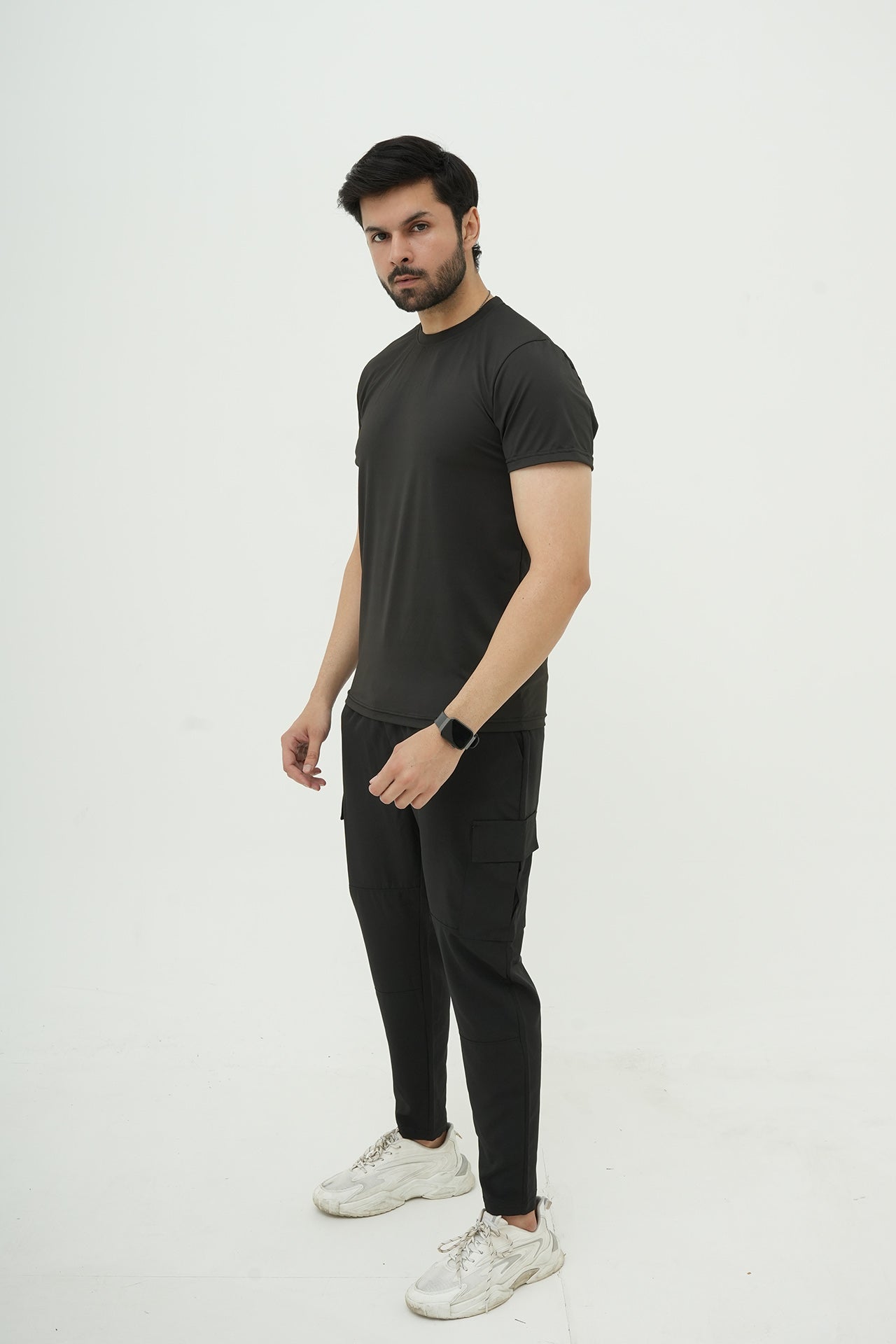 Black Active Mesh Pro Tracksuit - Men Sportswear Tracksuits in Pakistan