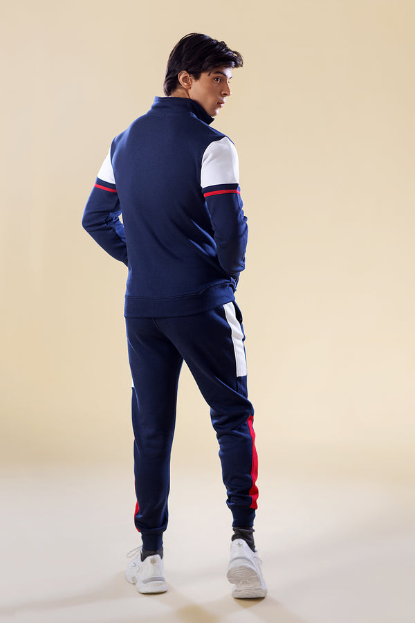Nextage Essentials Navy Blue Winter Tracksuit - Winter Track Suit For Men
