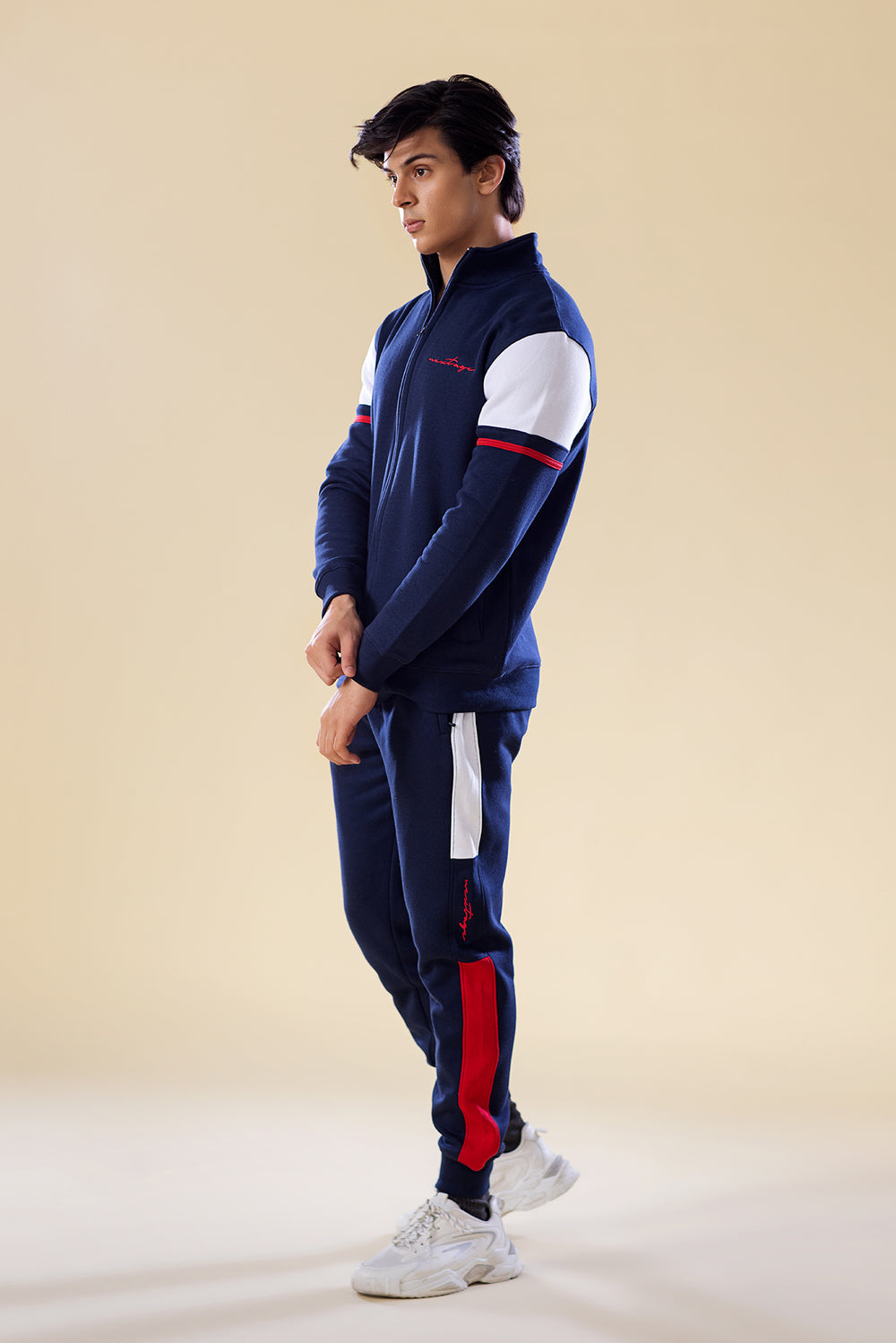 Nextage Essentials Navy Blue Winter Tracksuit - Winter Track Suit For Men