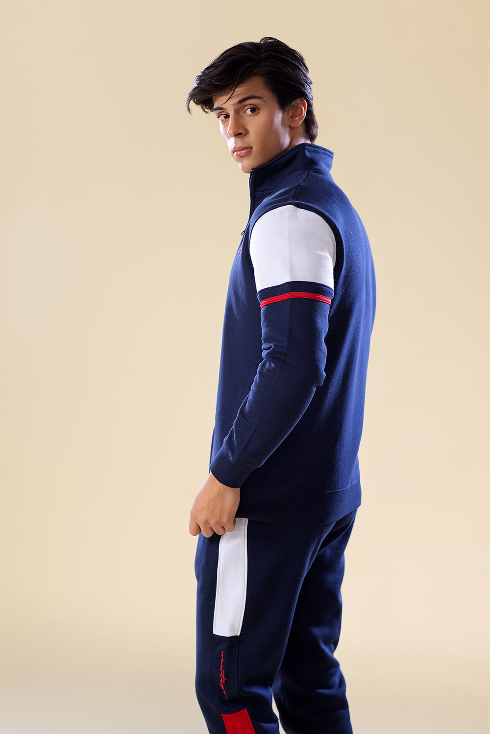 Nextage Essentials Navy Blue Winter Tracksuit - Winter Track Suit For Men