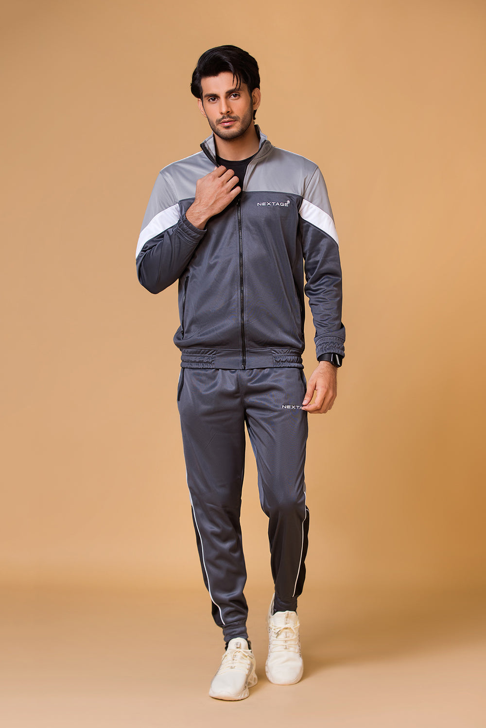 Nextage Grey Panel Tracksuit- Buy Men's Winter Tracksuit - Menswear Fashion